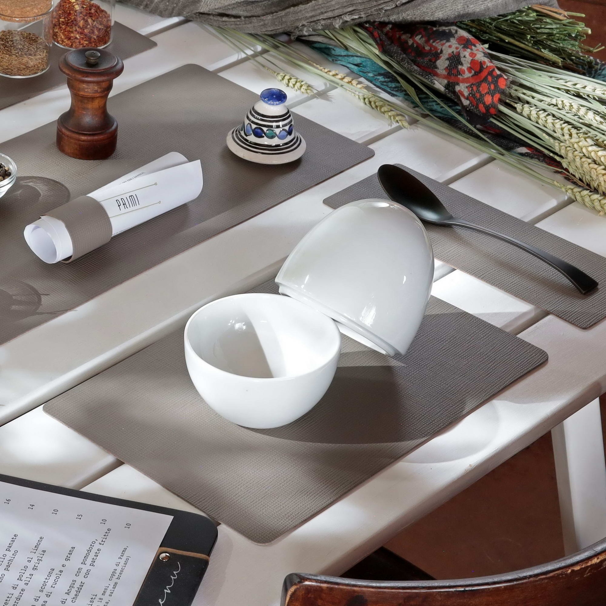 PLACEMATS 21x32 cm single piece CHEF DOVE GREY